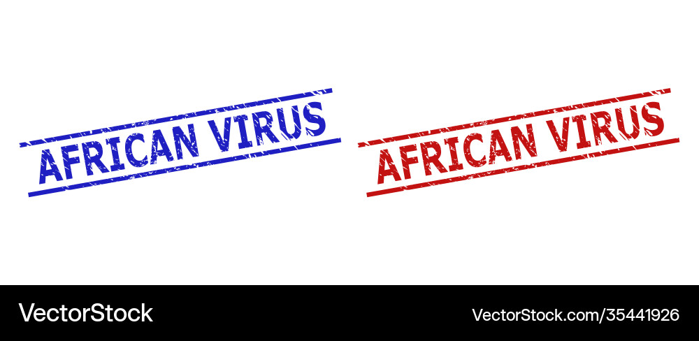 African virus stamps with unclean surface Vector Image