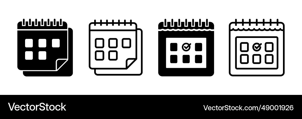 Calendar icon calender symbol Royalty Free Vector Image