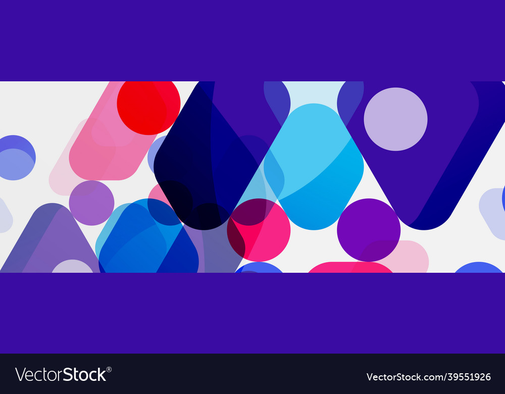 Color bubbles and rounded geometric shapes Vector Image