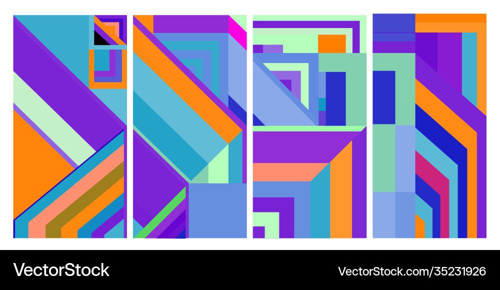 Colorful abstract liquid geometric banner Vector Image