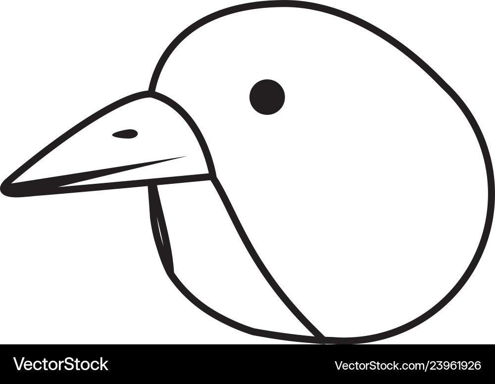 Cute penguin bird character Royalty Free Vector Image