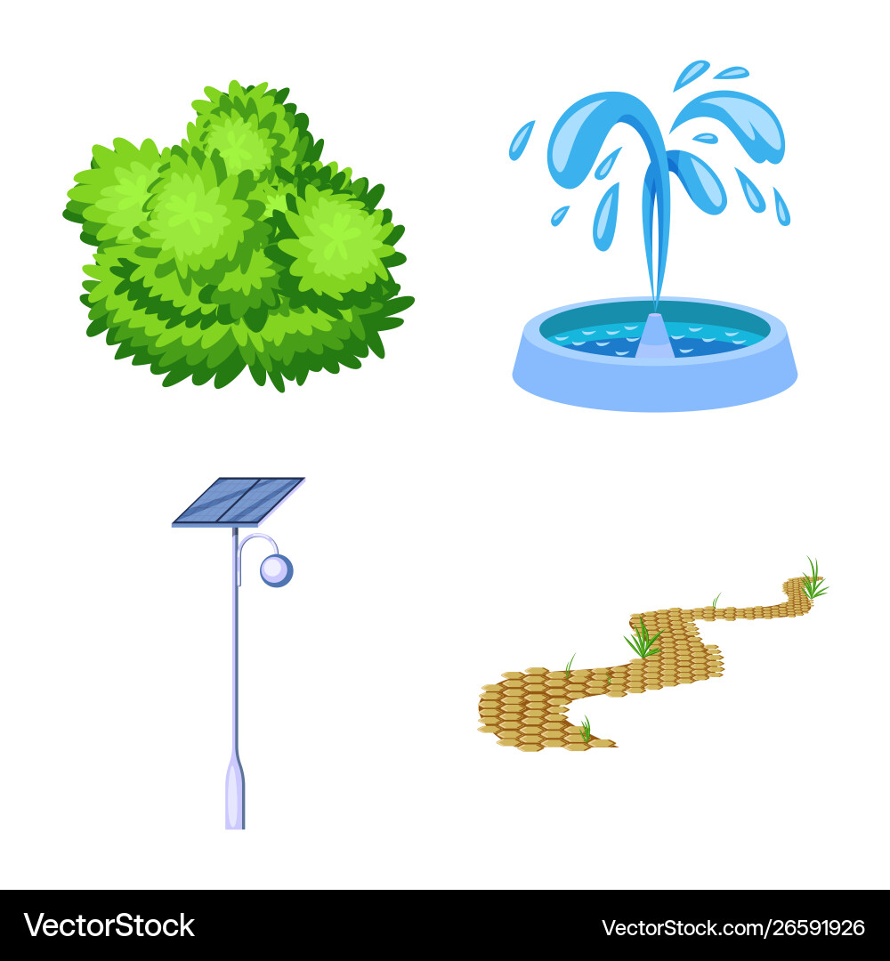 Design landscape and park logo set Royalty Free Vector Image