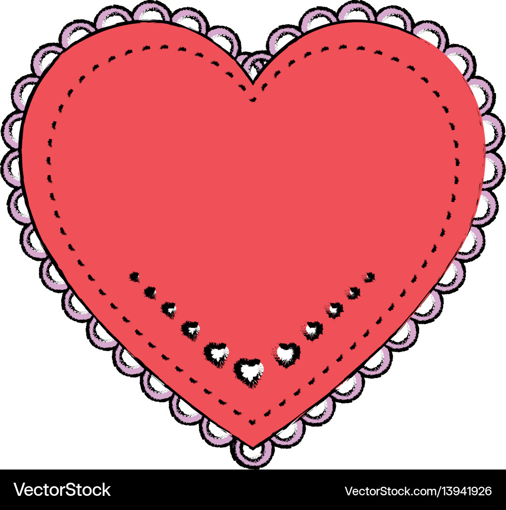 Love card with heart Royalty Free Vector Image