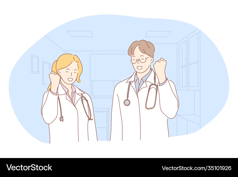 Medicine doctors achievement concept Royalty Free Vector