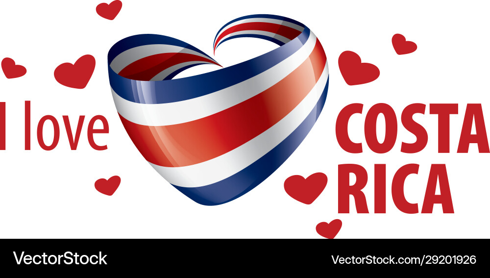 National flag costa rica in shape Royalty Free Vector Image