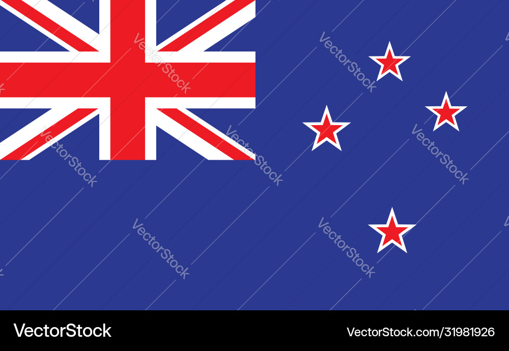 New zealand flag simple Royalty Free Vector Image