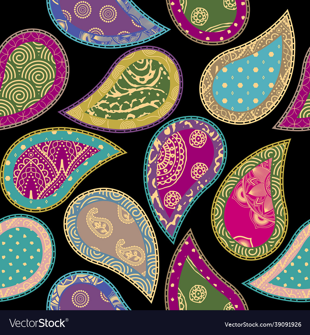 Patchwork textile pattern seamless quilting Vector Image