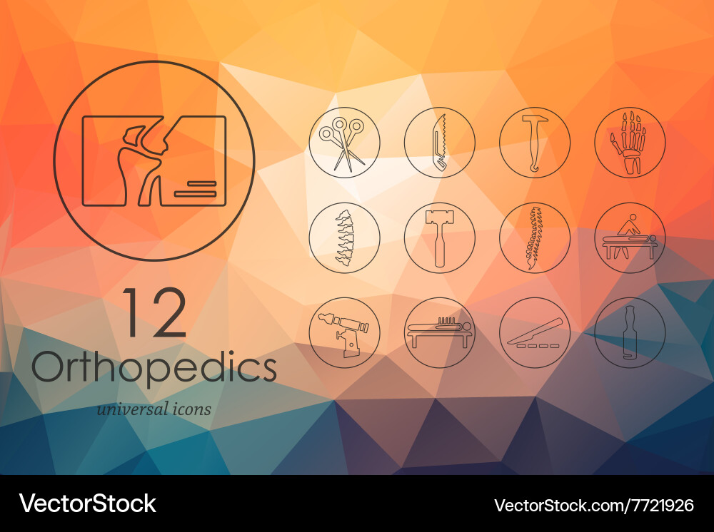 Set of orthopedics icons Royalty Free Vector Image