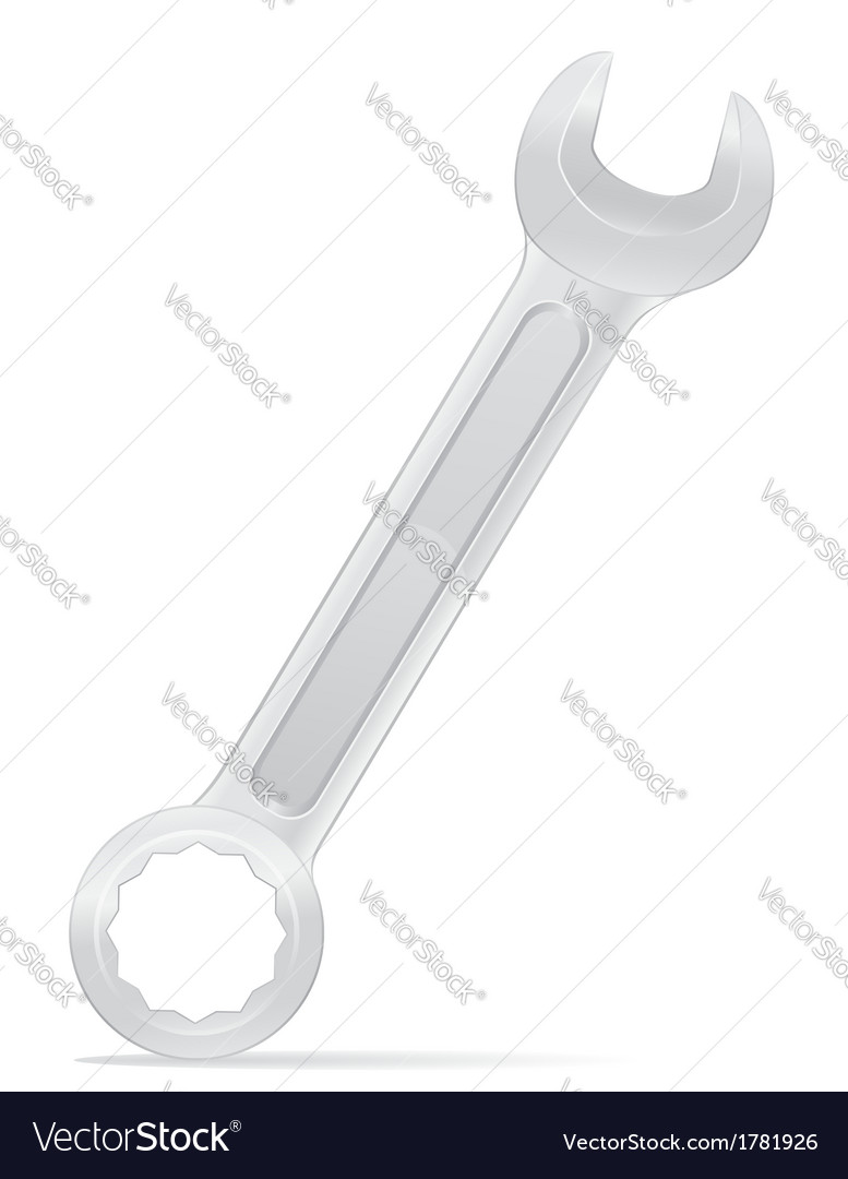 Tool spanner 02 Royalty Free Vector Image - VectorStock