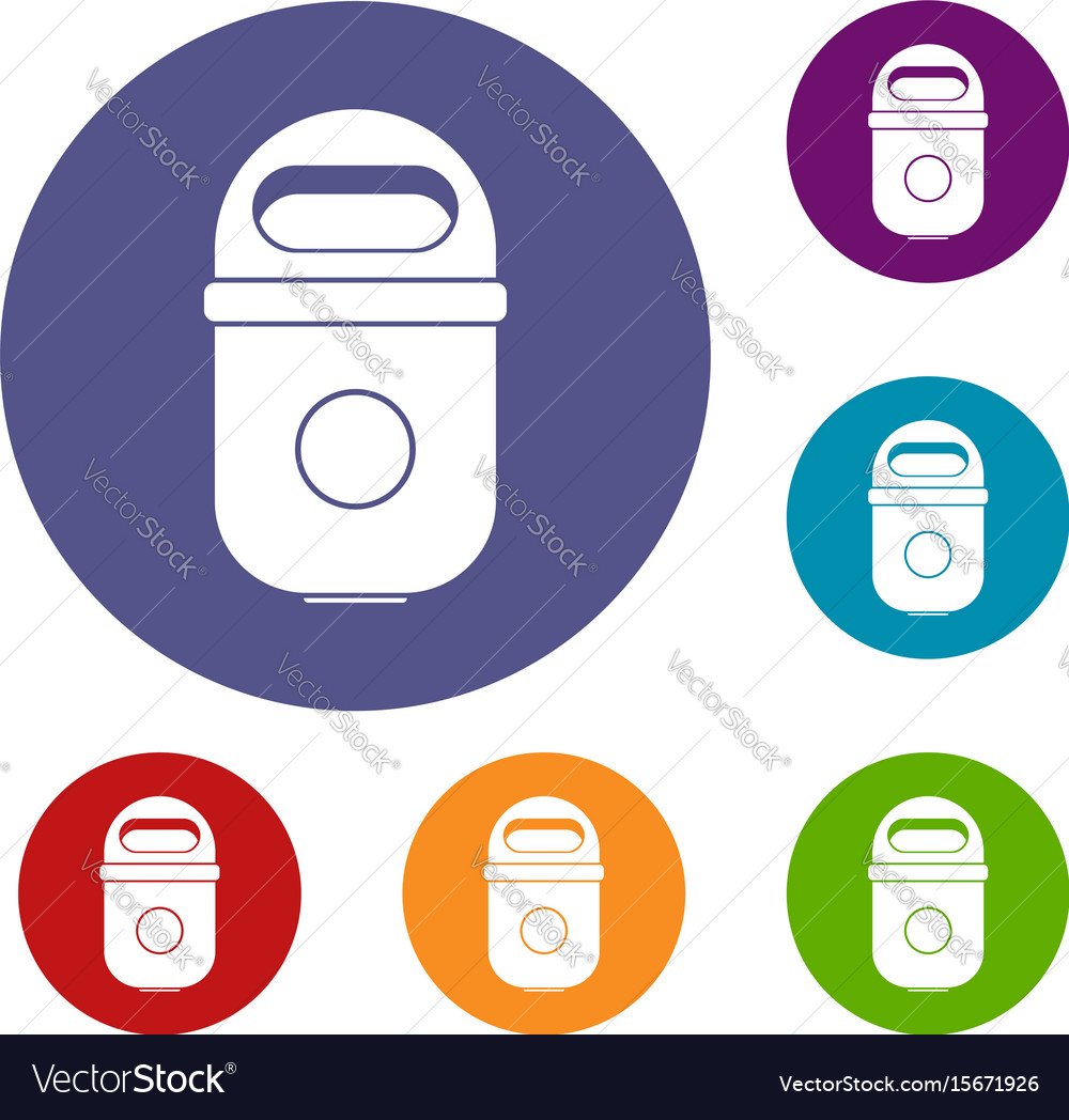 Trash can icons set Royalty Free Vector Image - VectorStock