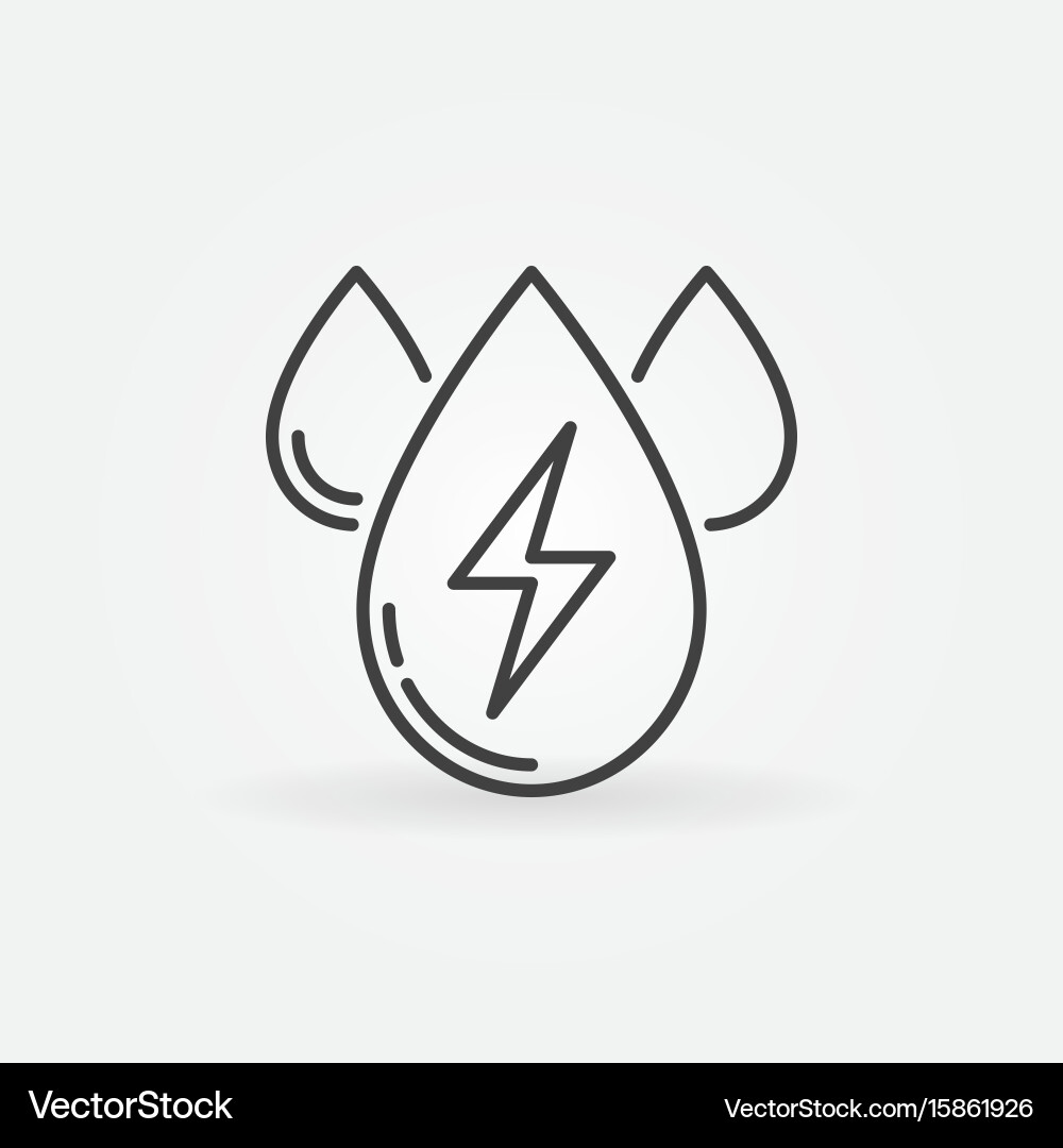 Water energy outline icon Royalty Free Vector Image