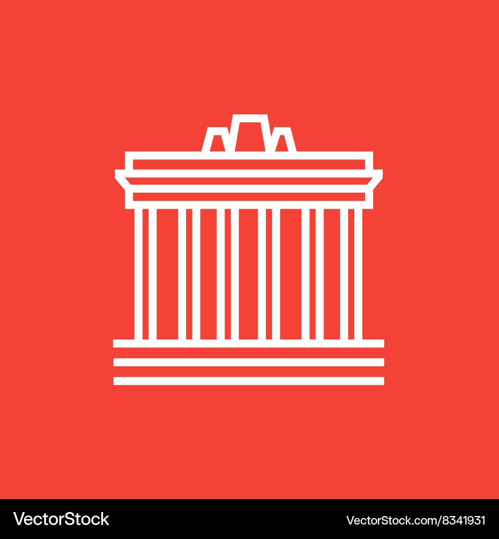 Acropolis of athens line icon Royalty Free Vector Image