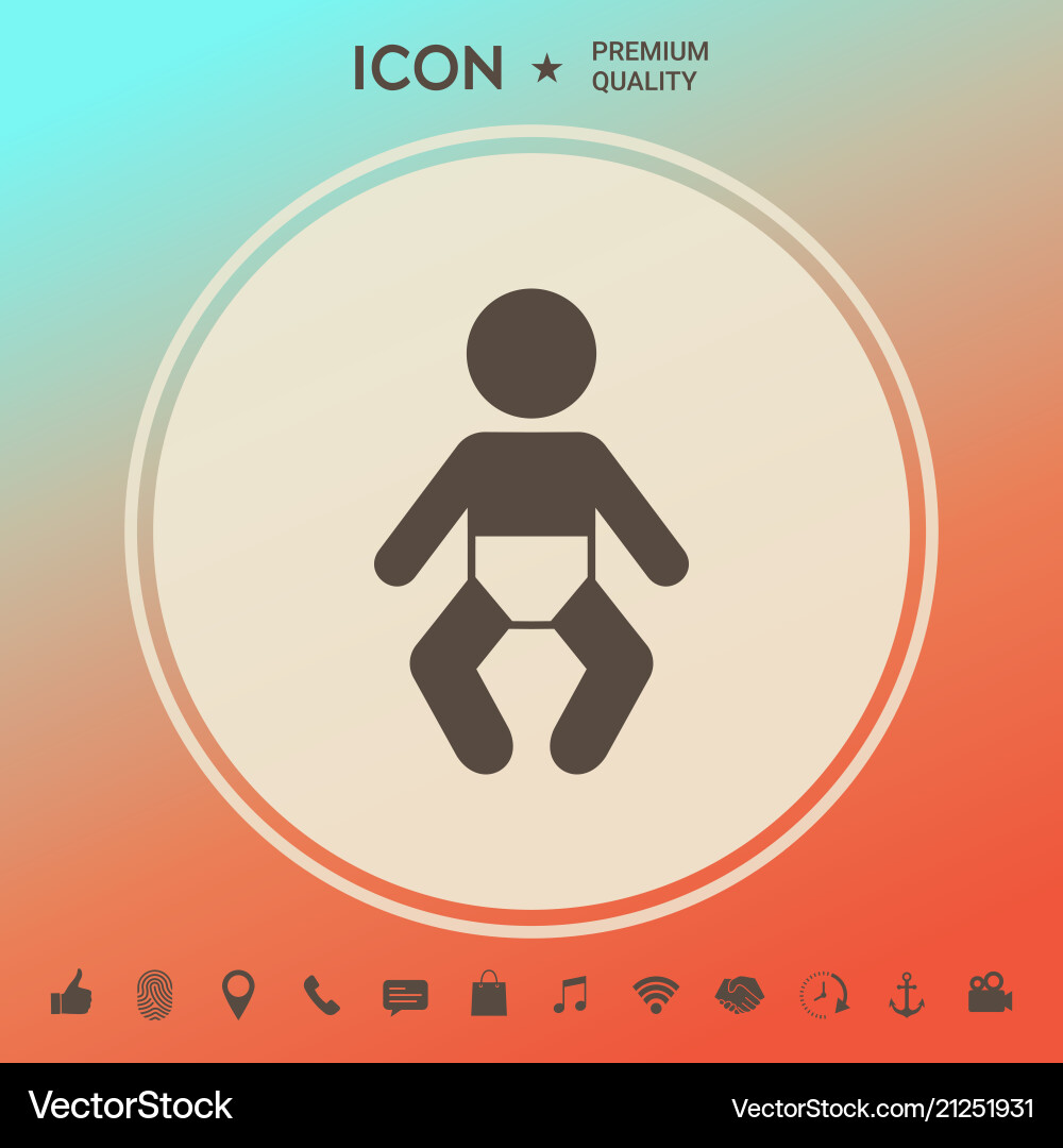 Baby symbol icon Royalty Free Vector Image - VectorStock