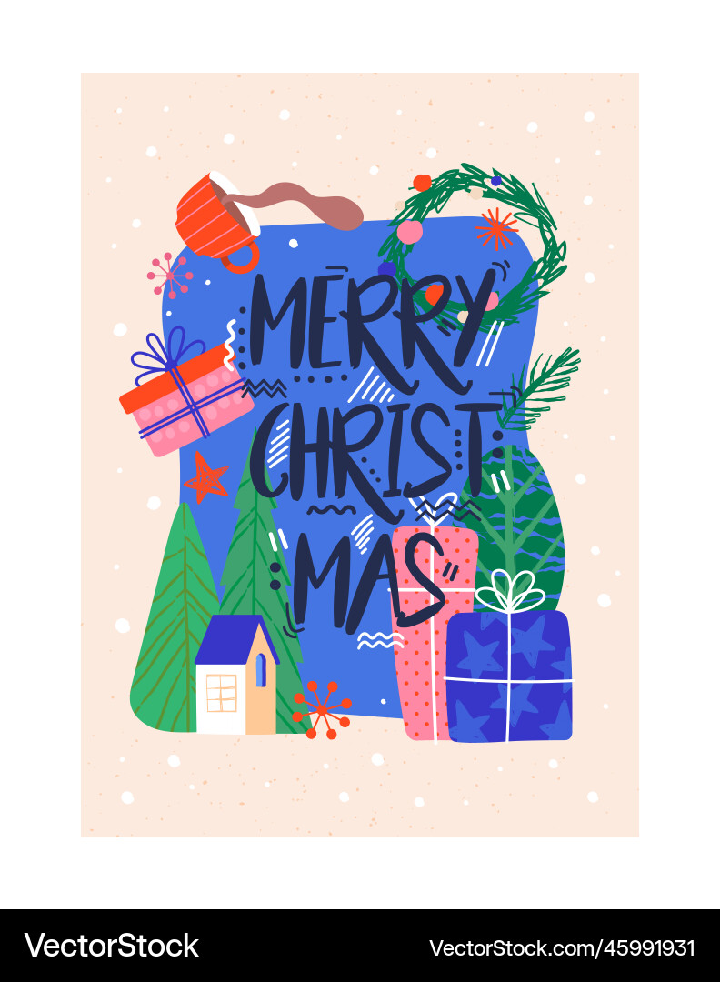 Christmas banner with shopping Royalty Free Vector Image