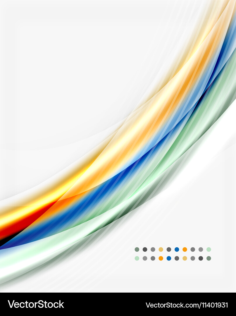 Colorful modern wave line business abstract Vector Image