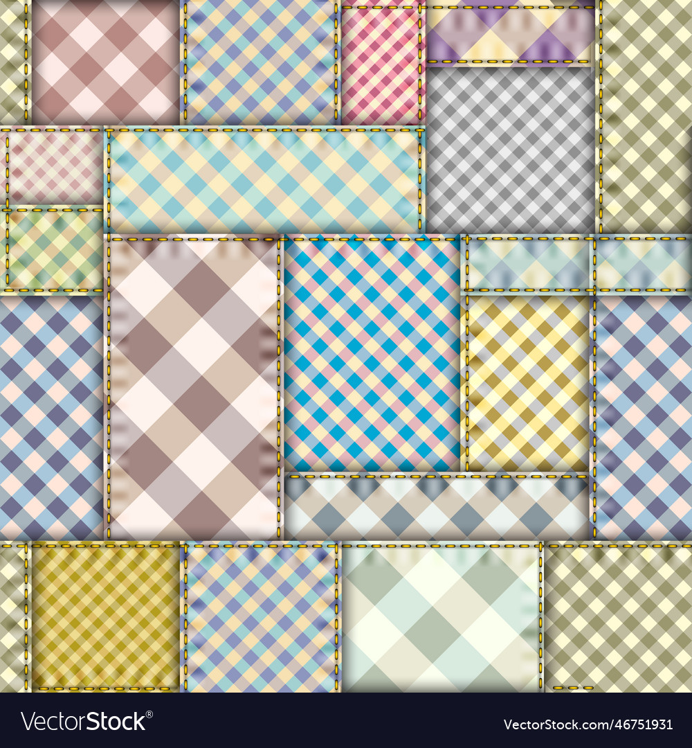 Geometric abstract pattern textile patchwork Vector Image