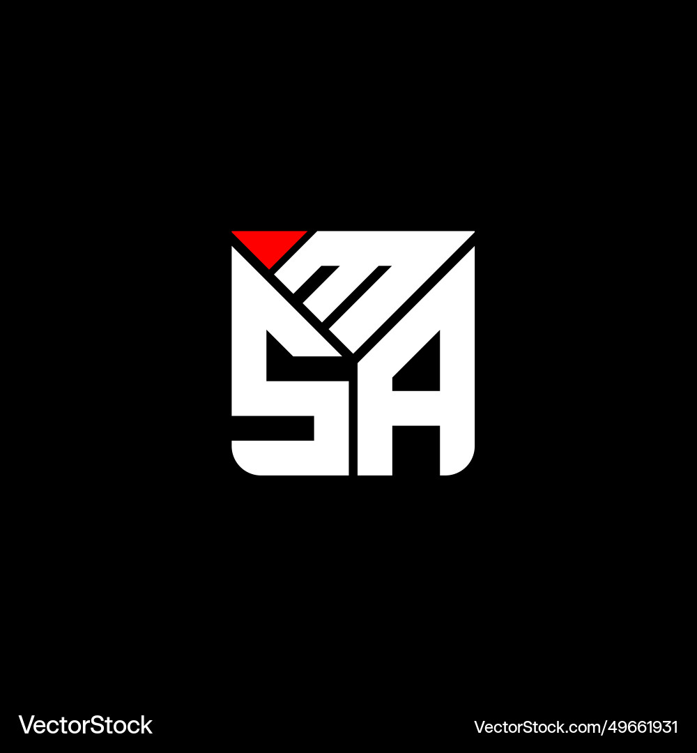 Msa letter logo design msa simple and modern logo Vector Image