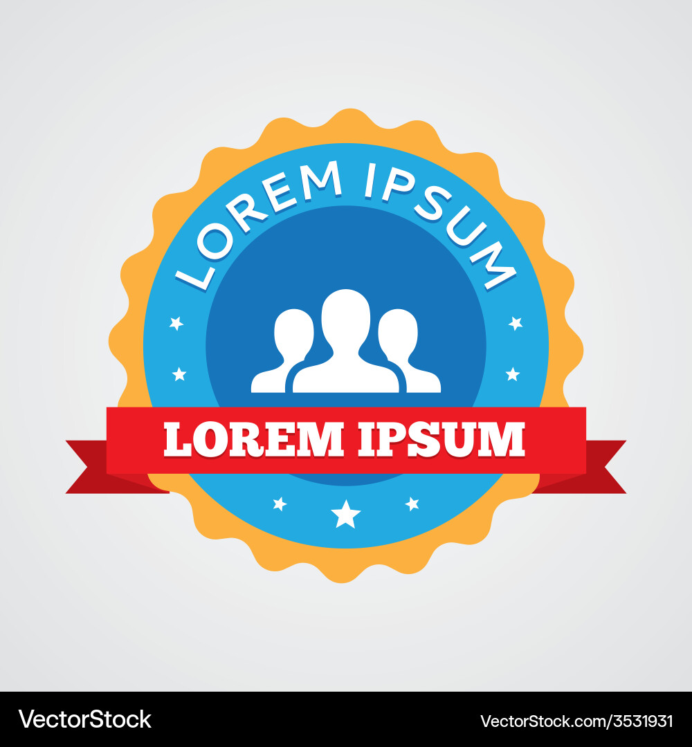 Team vintage badge label icon Royalty Free Vector Image