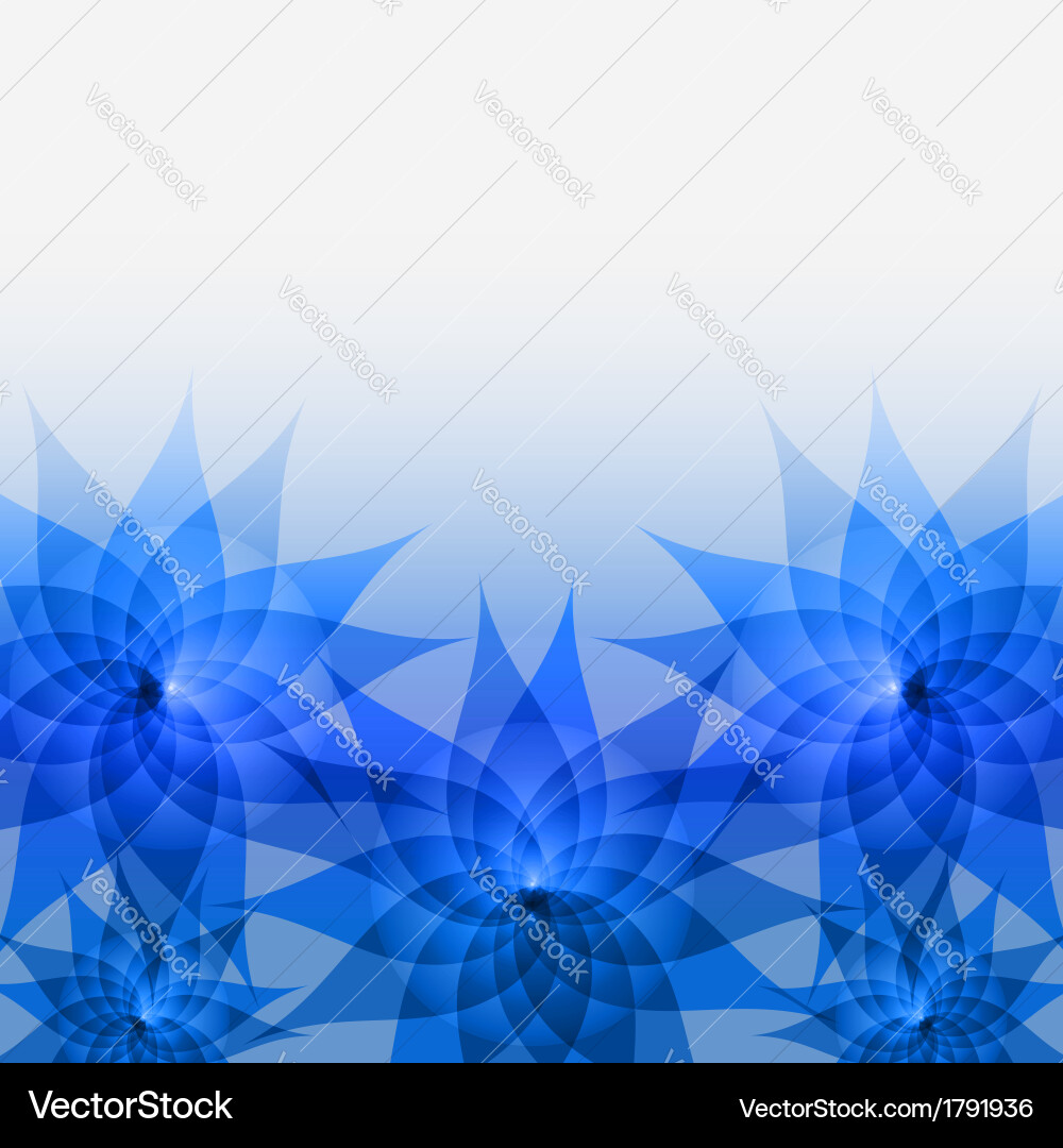 Abstract floral background with blue flowers Vector Image