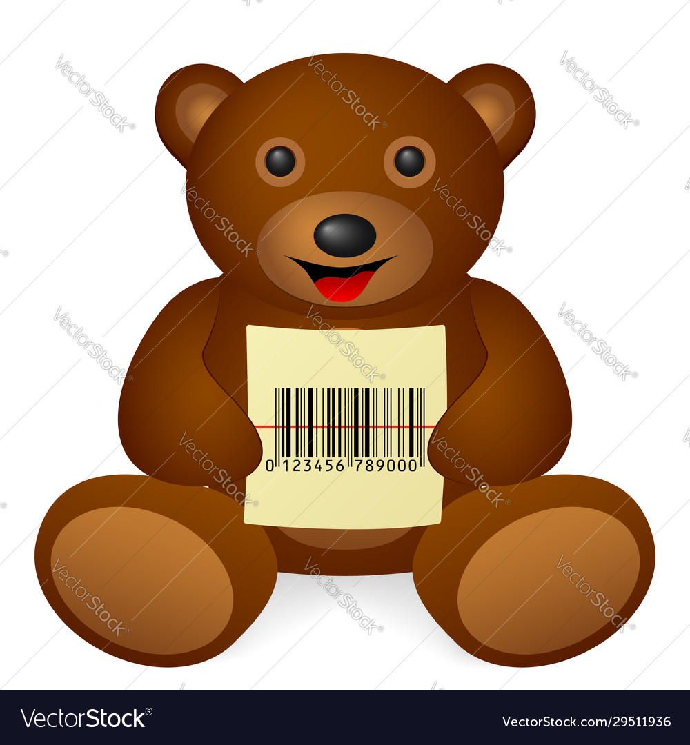 Bear bar code Royalty Free Vector Image - VectorStock