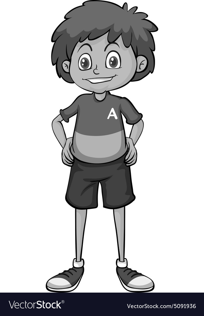 Boy standing Royalty Free Vector Image - VectorStock