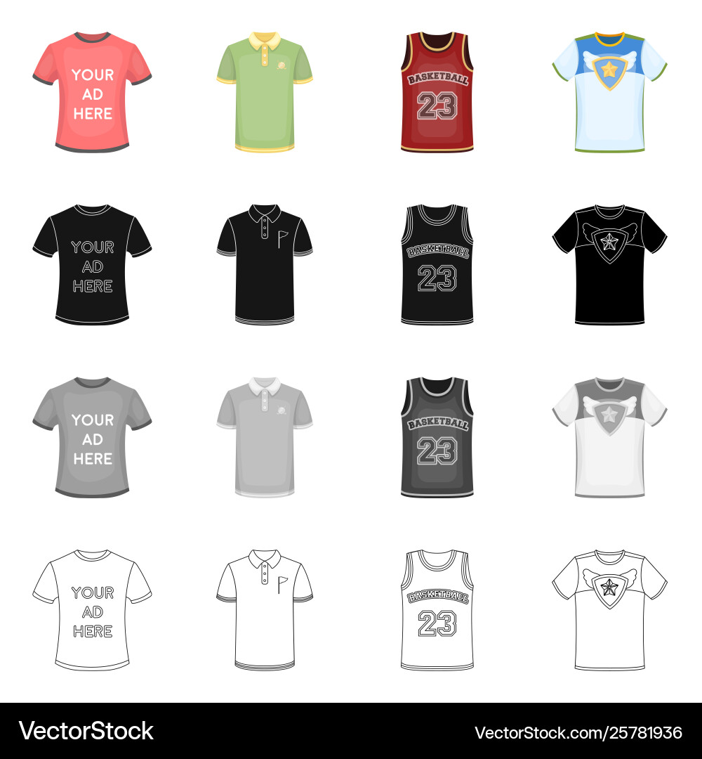 Design clothes and wear logo collection Royalty Free Vector