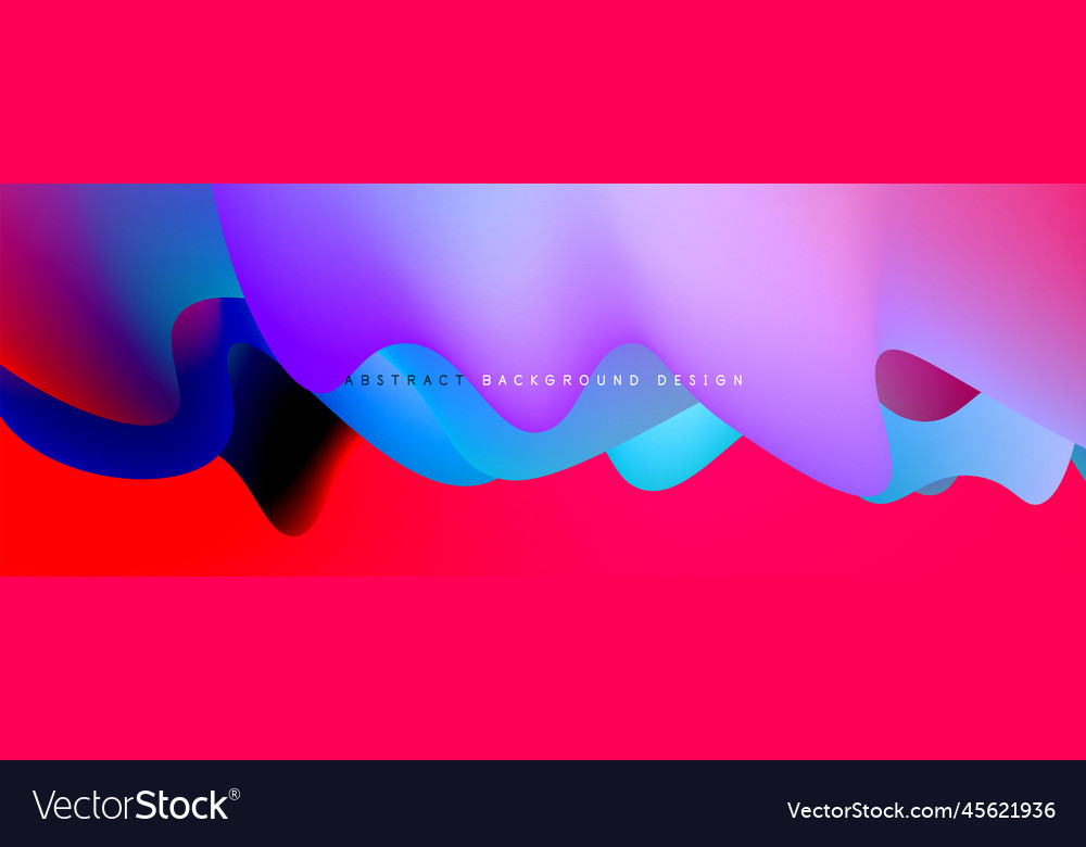 Dynamic liquid waves abstract background Vector Image