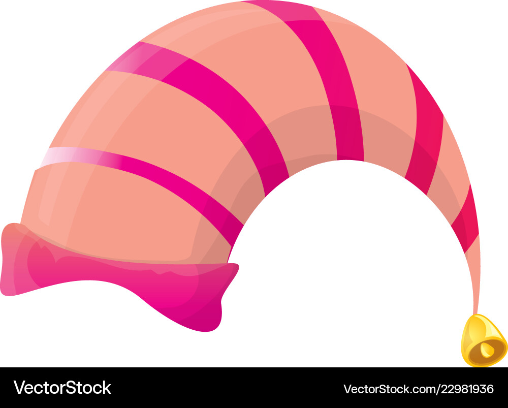 Funky pink stripped cartoon christmas elf Vector Image
