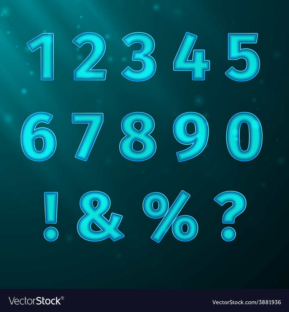 Glow text Royalty Free Vector Image - VectorStock