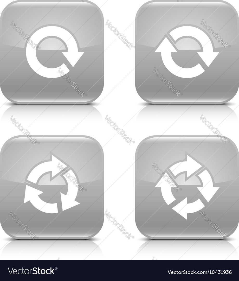 Gray arrow refresh reload rotation repeat icon Vector Image