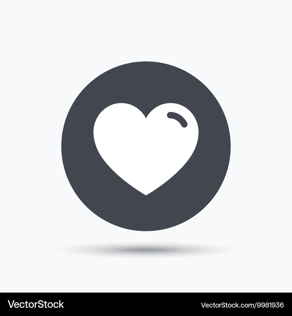 Heart icon romantic love sign Royalty Free Vector Image