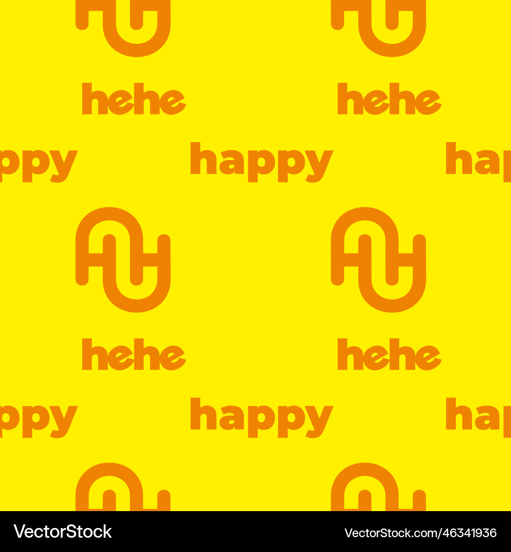Letter h happy smile seamless background Vector Image