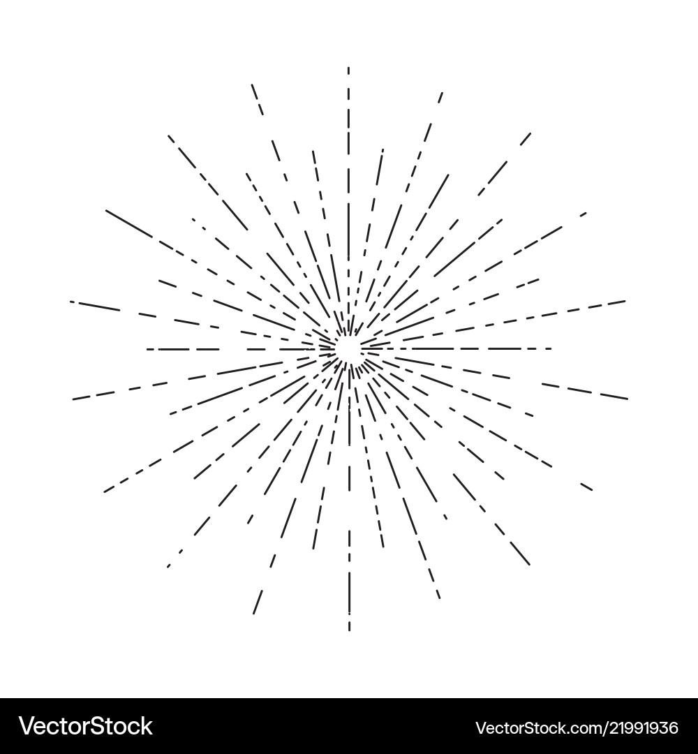 Retro sun bursts vintage radiant sun rays shape Vector Image