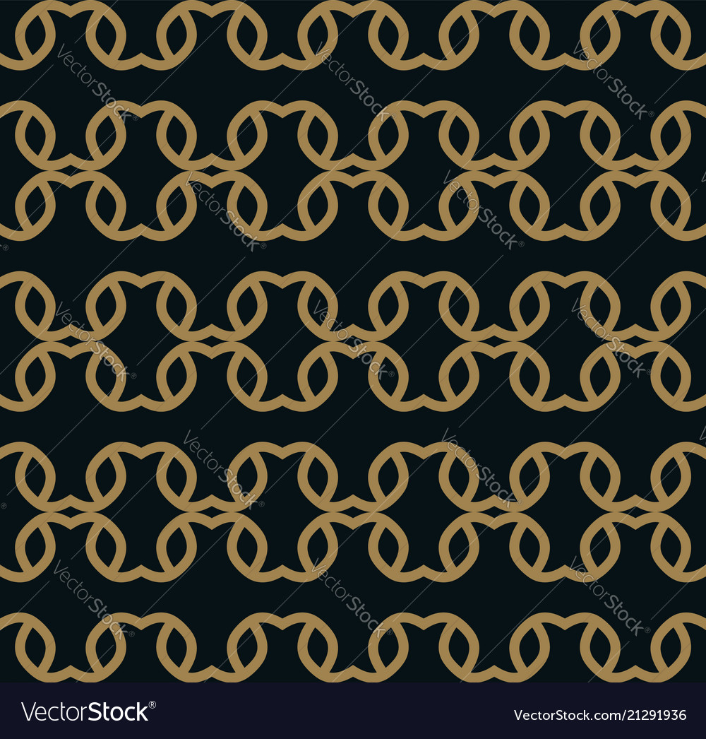 Seamless pattern of intersecting thin gold lines Vector Image