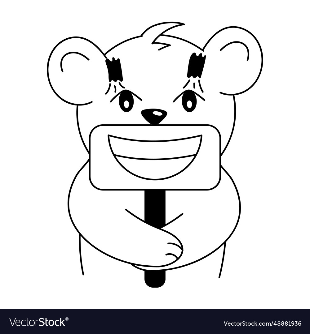 Smiling bear Royalty Free Vector Image - VectorStock