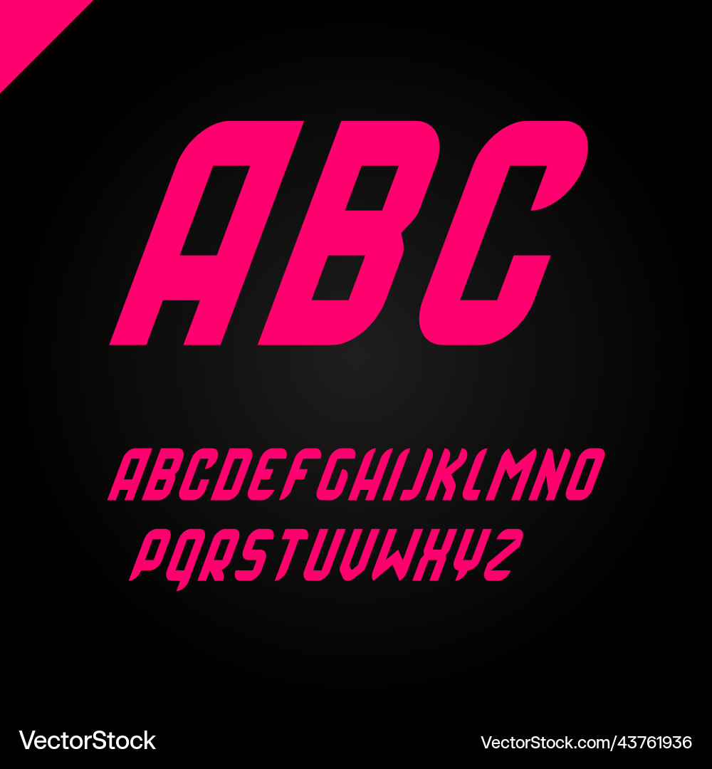 Square alphabet simple sport font and letter set Vector Image