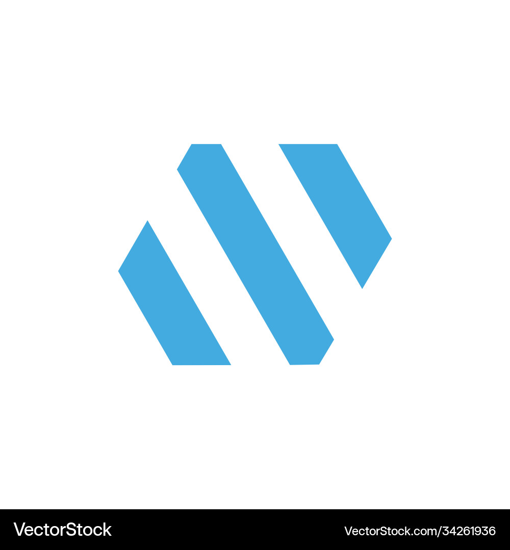 Stripes hexagon simple geometric logo Royalty Free Vector