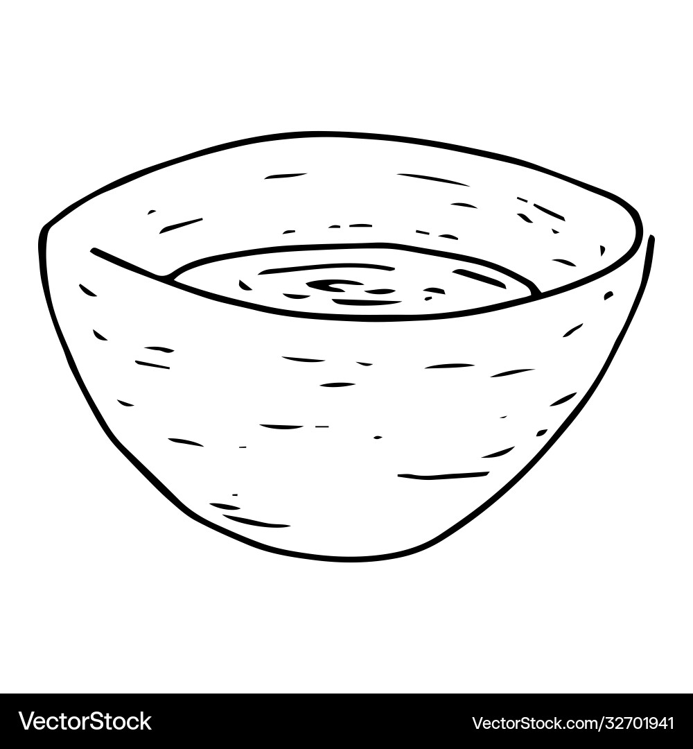 A plate with soup bowl for soup plate Royalty Free Vector