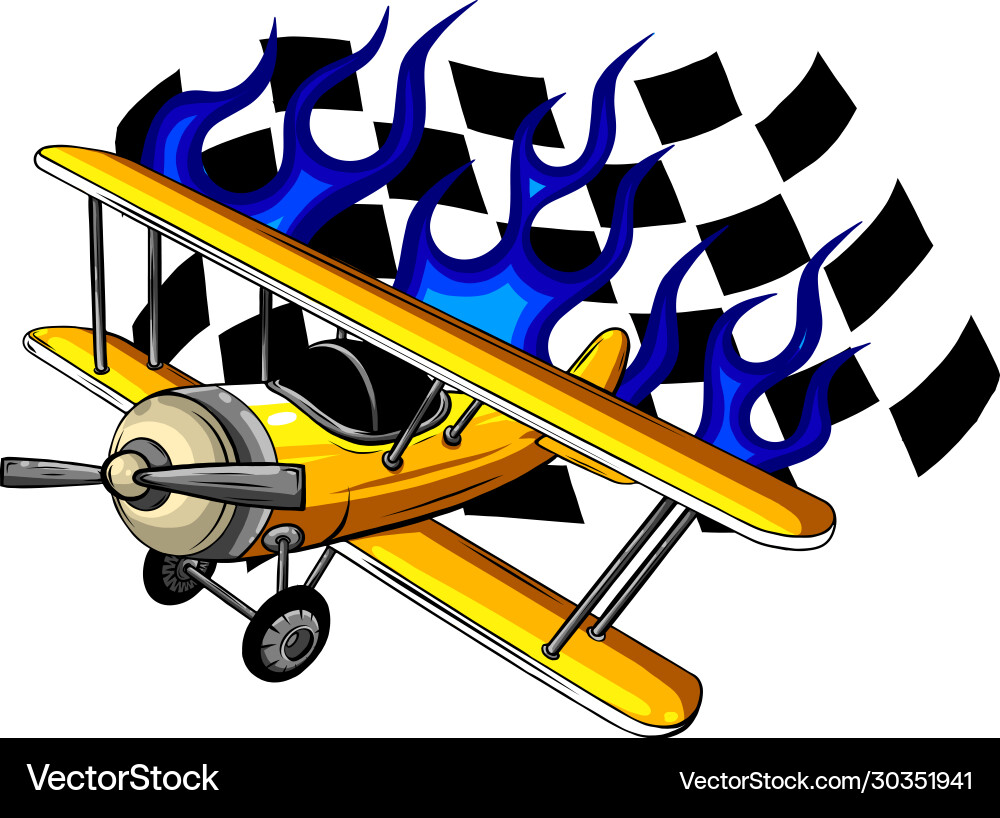 Air racing retro race airplane Royalty Free Vector Image