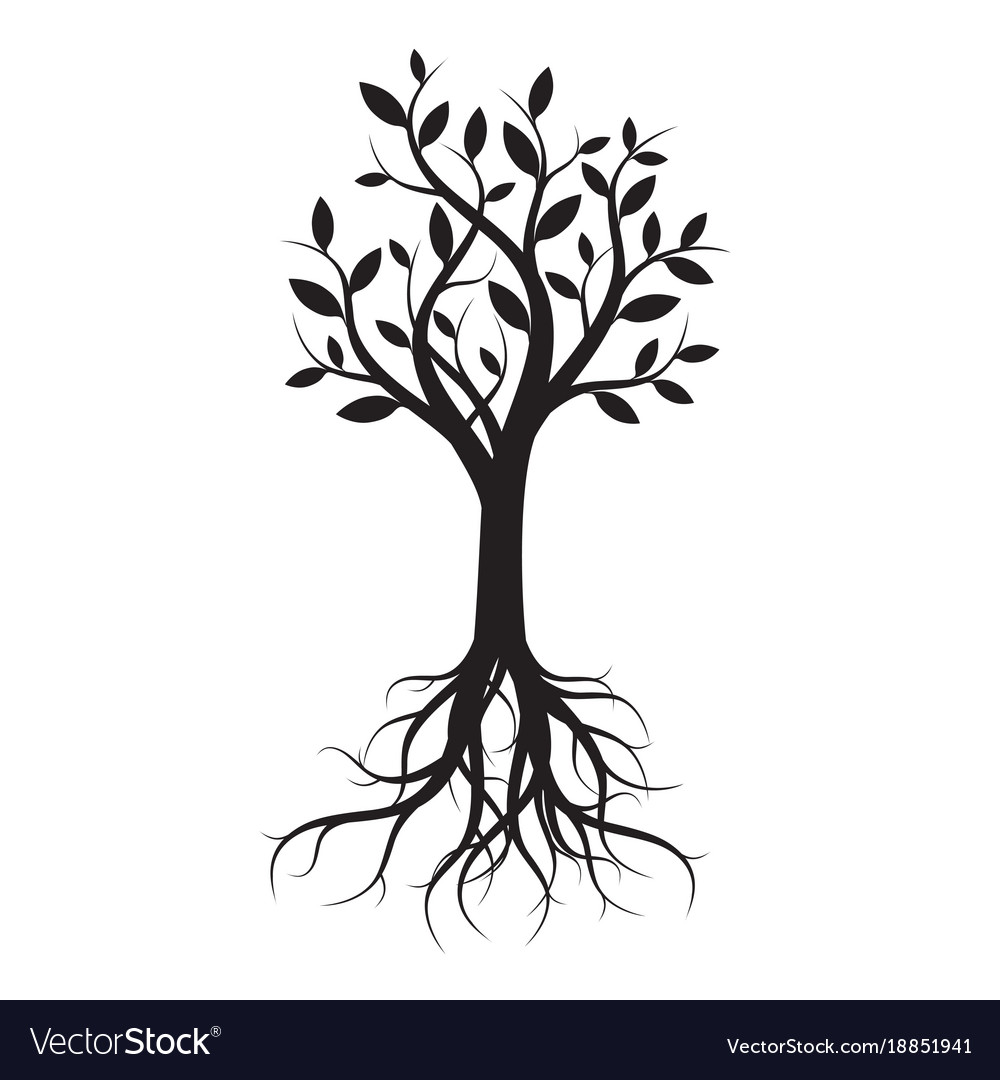 Black tree Royalty Free Vector Image - VectorStock