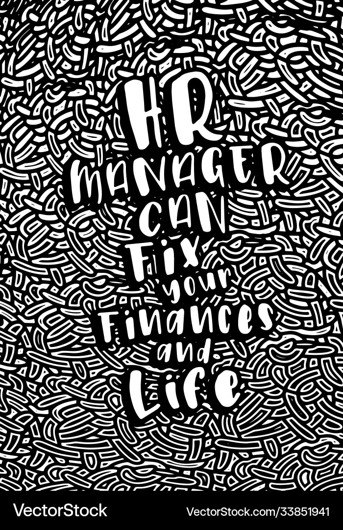 Coloring book page - hr manager can fix your Vector Image