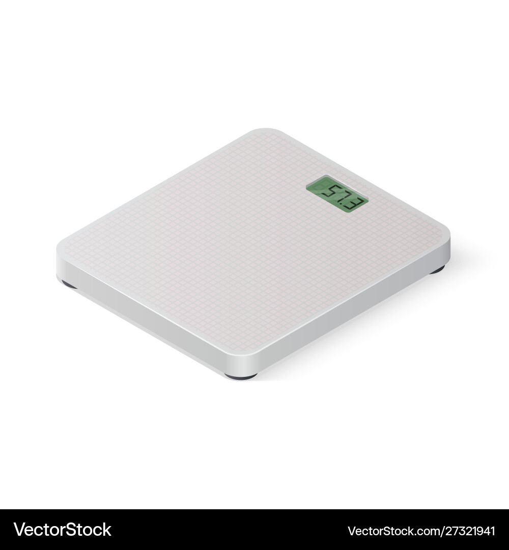 Digital floor scales isolated on white background Vector Image