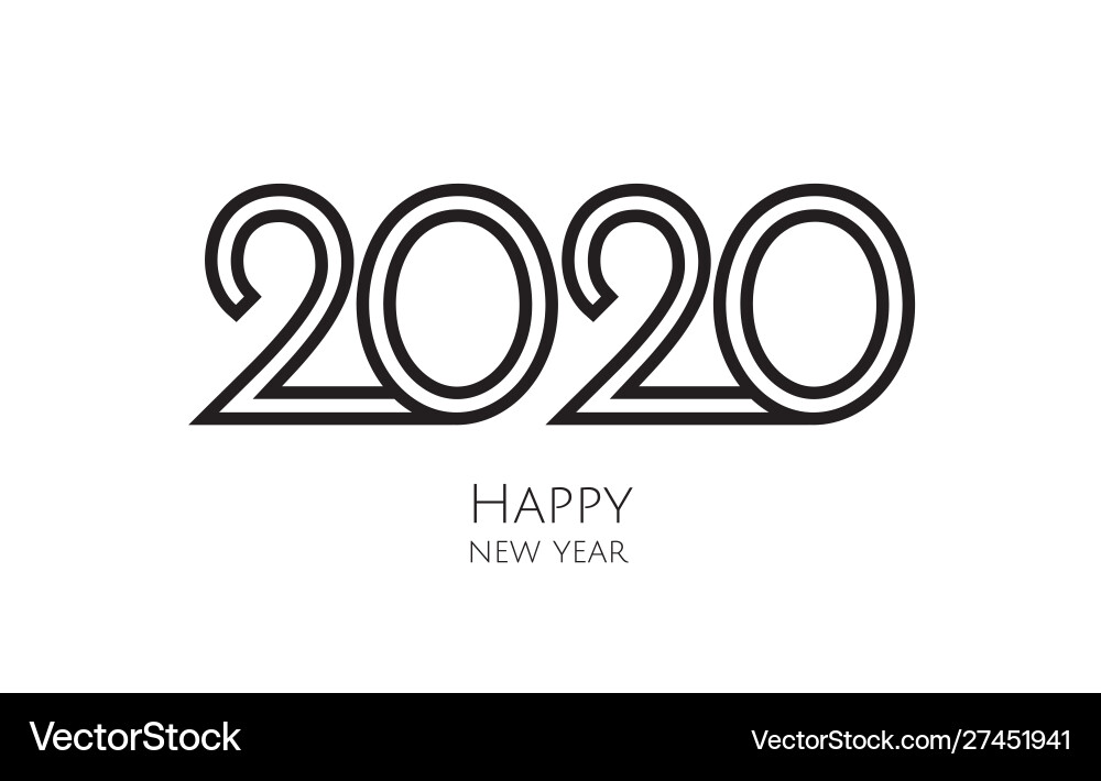 Happy new year 2019 text design brochure design Vector Image