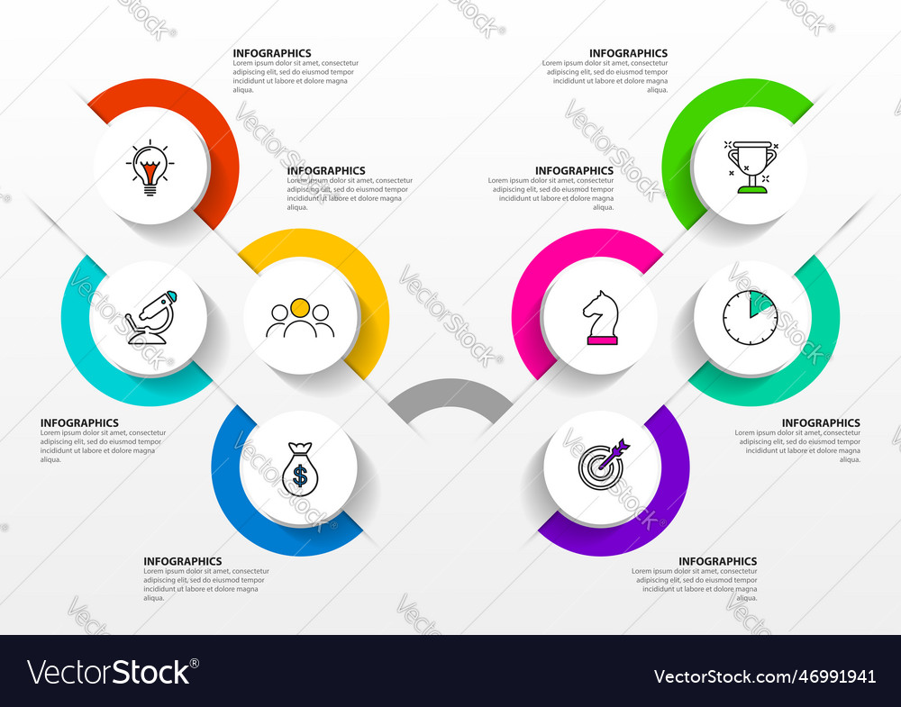 Infographic design template creative concept with Vector Image