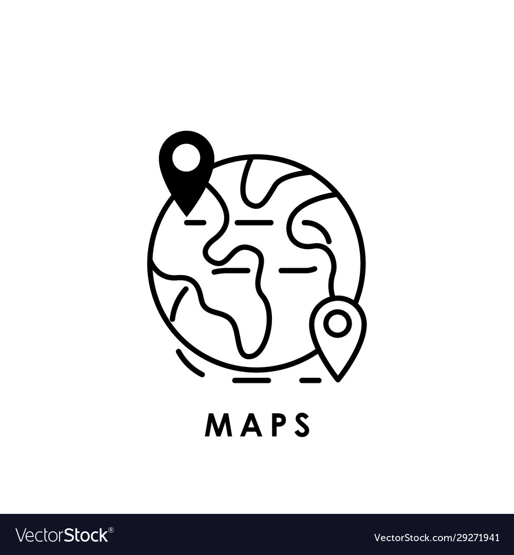 Maps icon logo Royalty Free Vector Image - VectorStock