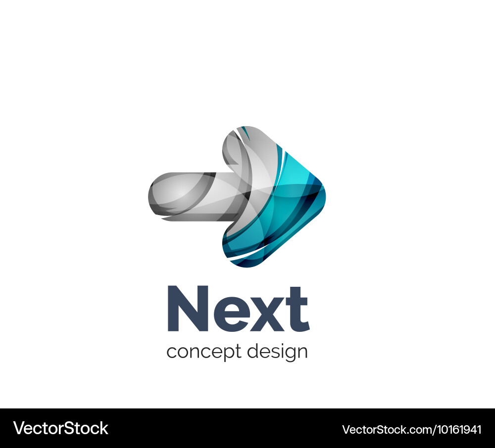 Next arrow logo business branding icon Royalty Free Vector