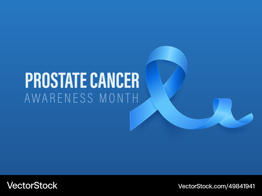 Prostate cancer banner card placard Royalty Free Vector