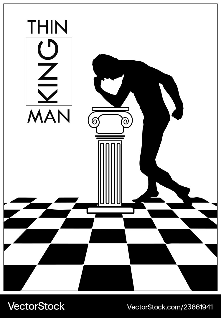 Thinking man Royalty Free Vector Image - VectorStock