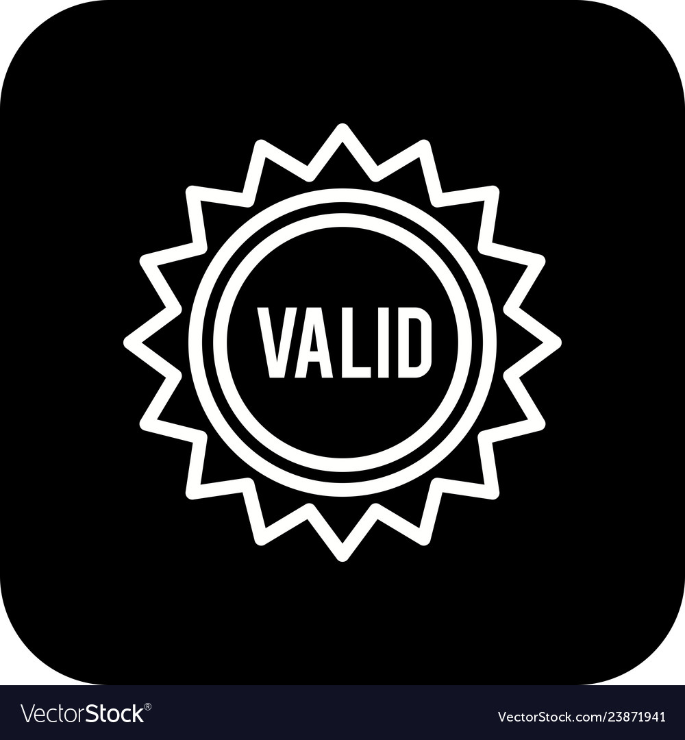 Valid stamp icon Royalty Free Vector Image - VectorStock