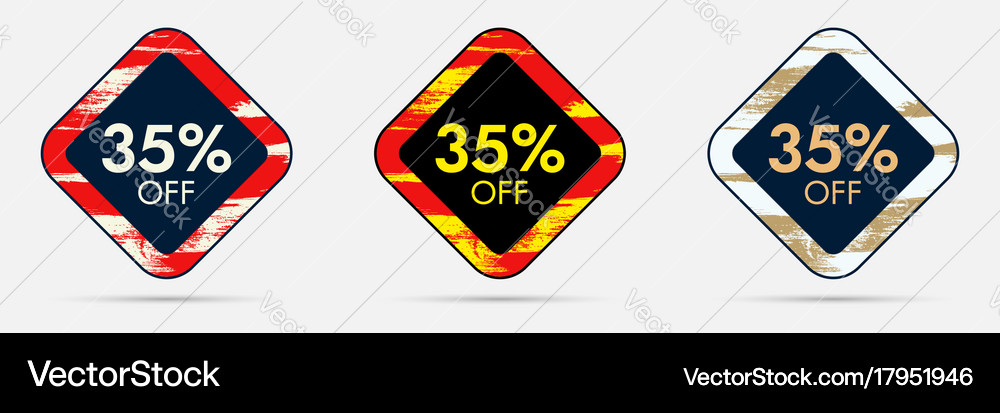 35 off discount sticker sale Royalty Free Vector Image